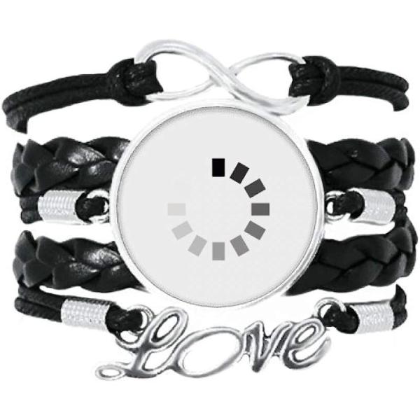商品名DIYthinker Programmer Program Interface Loading Bracelet Love Accessory Twisted Leather Knitting Rope Wristband Giftブ...