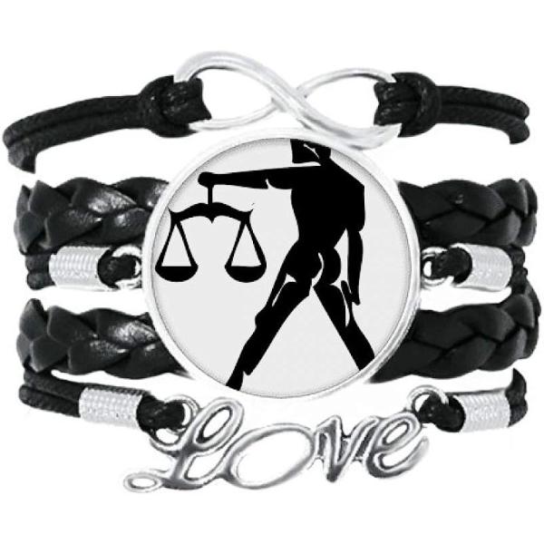 商品名DIYthinker Constellation Libra Zodiac Sign Bracelet Love Accessory Twisted Leather Knitting Rope Wristband Giftブランド：D...