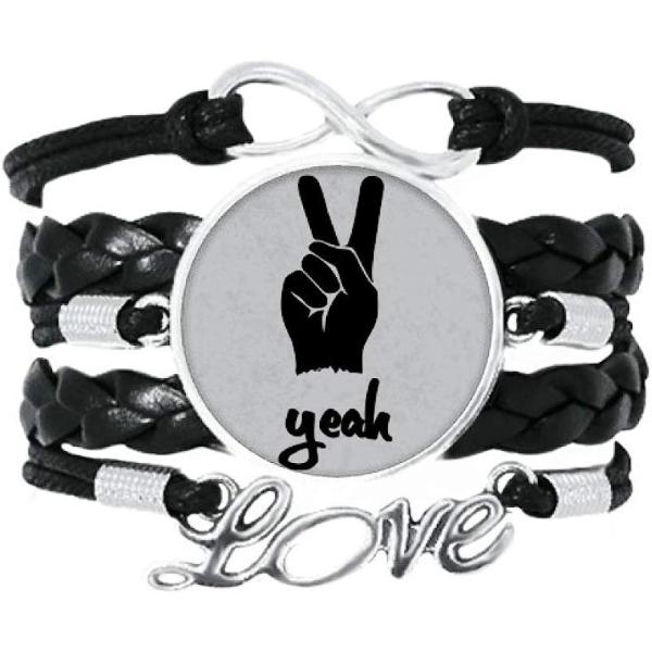 商品名DIYthinker Scissors Outline Personalized Gesture Bracelet Love Accessory Twisted Leather Knitting Rope Wristband Gift...