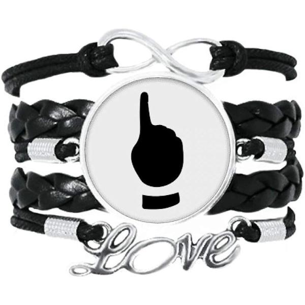商品名DIYthinker One Gesture Outline Pattern Bracelet Love Accessory Twisted Leather Knitting Rope Wristband Giftブランド：DIYth...