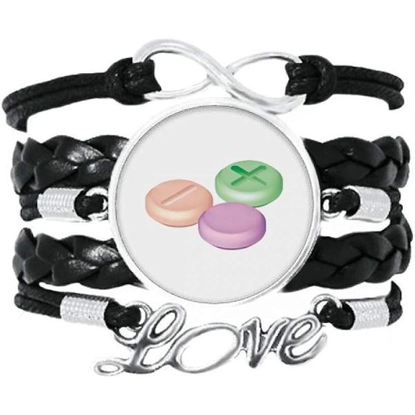 商品名DIYthinker Pill Health Care Products Pattern Bracelet Love Accessory Twisted Leather Knitting Rope Wristband Giftブランド...