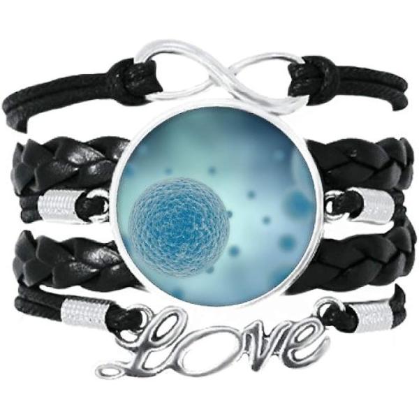 商品名DIYthinker Creature Science Bioplast Microcosmic Bracelet Love Accessory Twisted Leather Knitting Rope Wristband Gift...