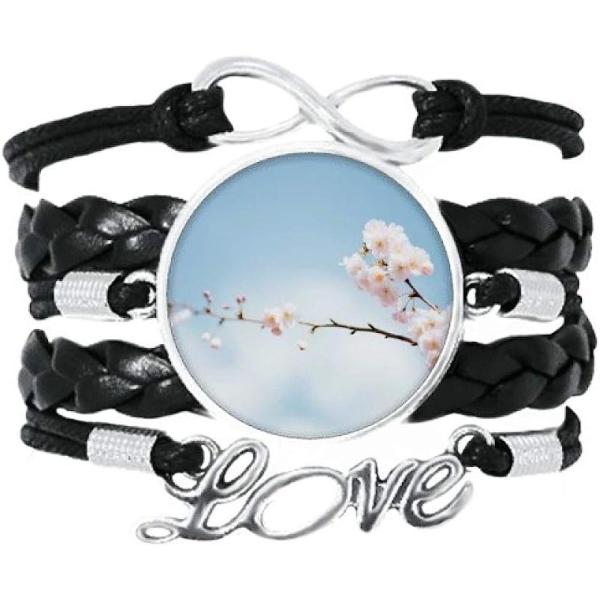 商品名DIYthinker Plum Blossom Blue Sky Clouds Bracelet Love Accessory Twisted Leather Knitting Rope Wristband Giftブランド：DIYt...