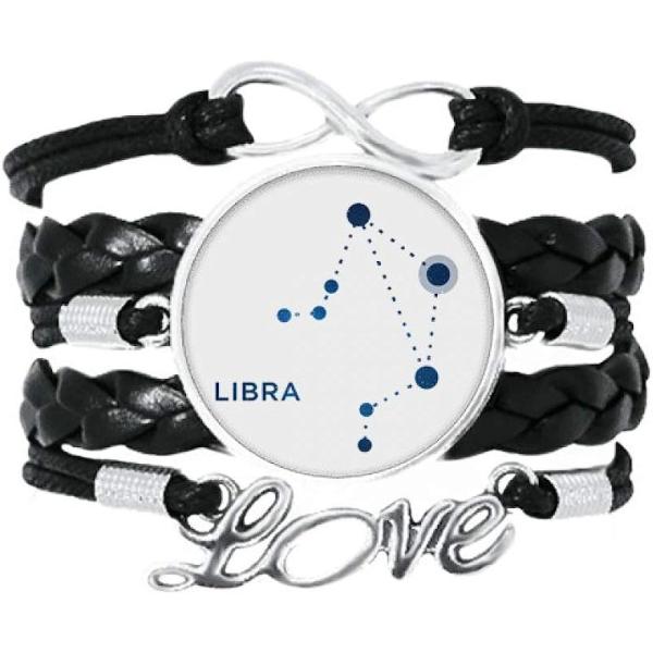 商品名DIYthinker Libra Constellation Sign Zodiac Bracelet Love Accessory Twisted Leather Knitting Rope Wristband Giftブランド：D...