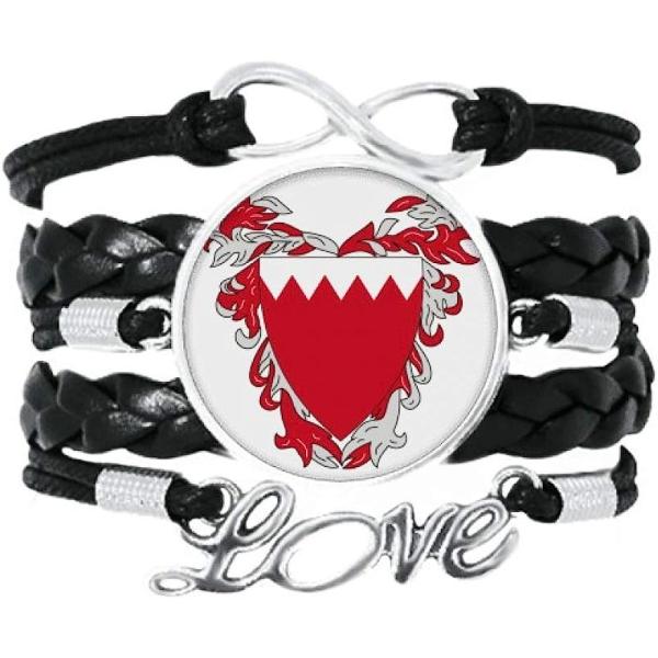 商品名DIYthinker Manama Bahrain National Emblem Bracelet Love Accessory Twisted Leather Knitting Rope Wristband Giftブランド：DI...