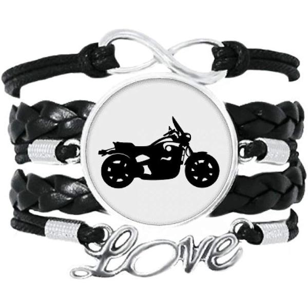商品名DIYthinker Mechanical Motorcycle Outline Pattern Bracelet Love Accessory Twisted Leather Knitting Rope Wristband Gift...