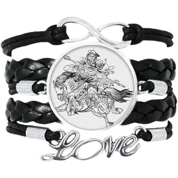 商品名DIYthinker Masterpiece The Romance Three Kingdoms Bracelet Love Accessory Twisted Leather Knitting Rope Wristband Gif...