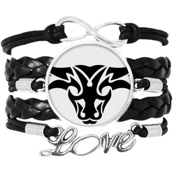 商品名DIYthinker 星座 牡牛座 星座 シンボル ブレスレット ラブアクセサリー ツイストレザー 編みロープ リストバンド ギフトDIYthinker Constellation Taurus Zodiac Symbol Brace...