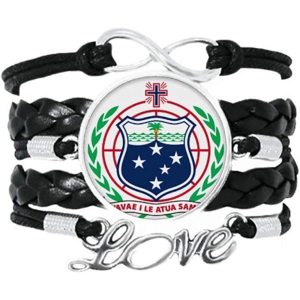 商品名DIYthinker Samoa Oceania National Emblem Bracelet Love Accessory Twisted Leather Knitting Rope Wristband Giftブランド：DIY...