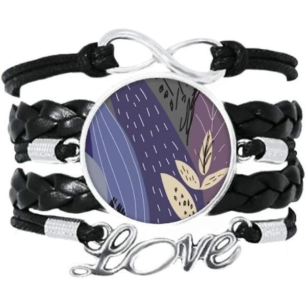 商品名DIYthinker Leaf Abstract Plants Art Pattern Bracelet Love Accessory Twisted Leather Knitting Rope Wristband Giftブランド：...