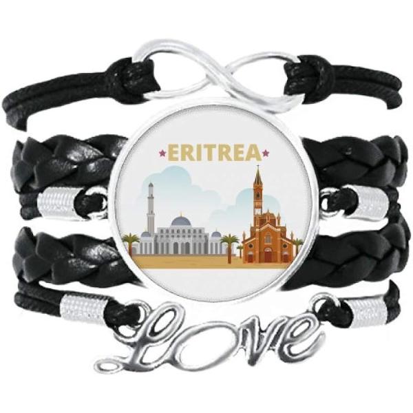 商品名DIYthinker City Castle Building Eritrea Bracelet Love Accessory Twisted Leather Knitting Rope Wristband Giftブランド：DIYt...