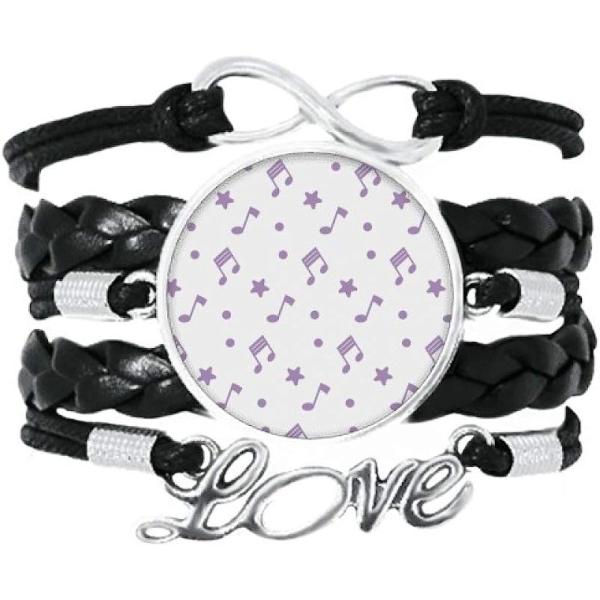 商品名DIYthinker Purple Big Stars Music Notes Bracelet Love Accessory Twisted Leather Knitting Rope Wristband Giftブランド：DIYt...