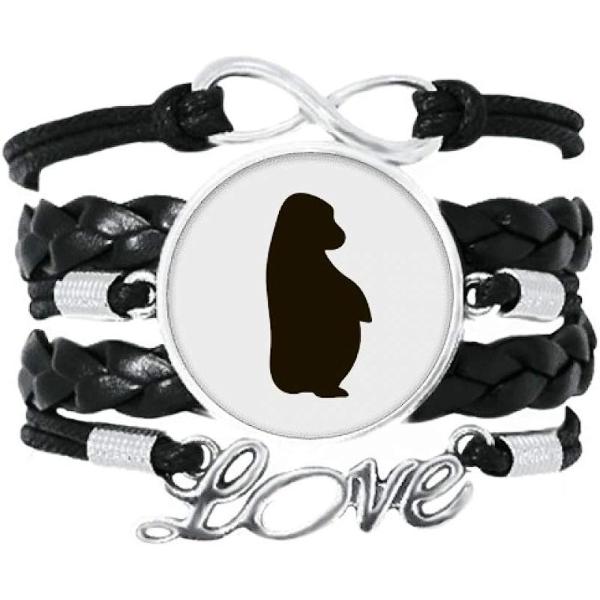 商品名DIYthinker Black Orangutan Animal Portrayal Bracelet Love Accessory Twisted Leather Knitting Rope Wristband Giftブランド：...