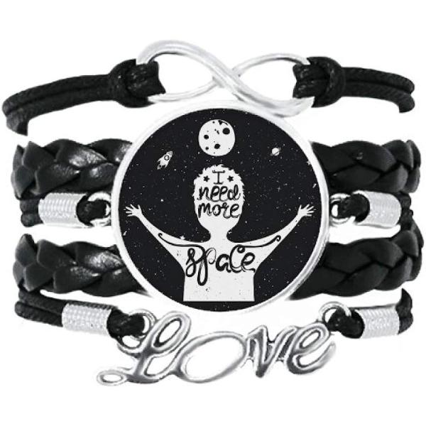 商品名DIYthinker More Space Black White Quote Bracelet Love Accessory Twisted Leather Knitting Rope Wristband Giftブランド：DIYt...