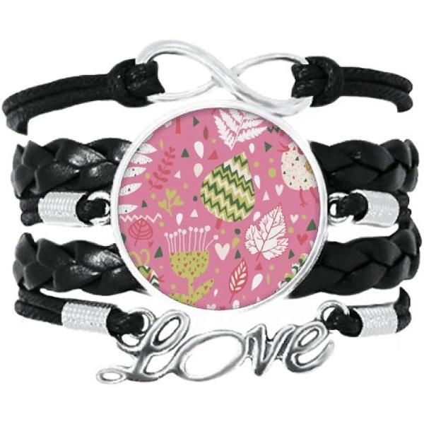 商品名DIYthinker Colorful Flower Plant Paint Bracelet Love Accessory Twisted Leather Knitting Rope Wristband Giftブランド：DIYth...