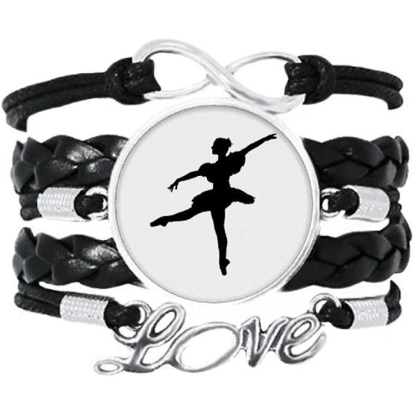 商品名Dance Dancer Ballet Art Sports Bracelet Love Accessory Twisted Leather Knitting Rope Wristband Giftブランド：DIYthinker商品サ...