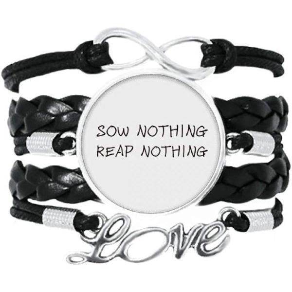 商品名Quote Sow Nothing Reap Nothing Bracelet Love Accessory Twisted Leather Knitting Rope Wristband Giftブランド：DIYthinker商品サ...