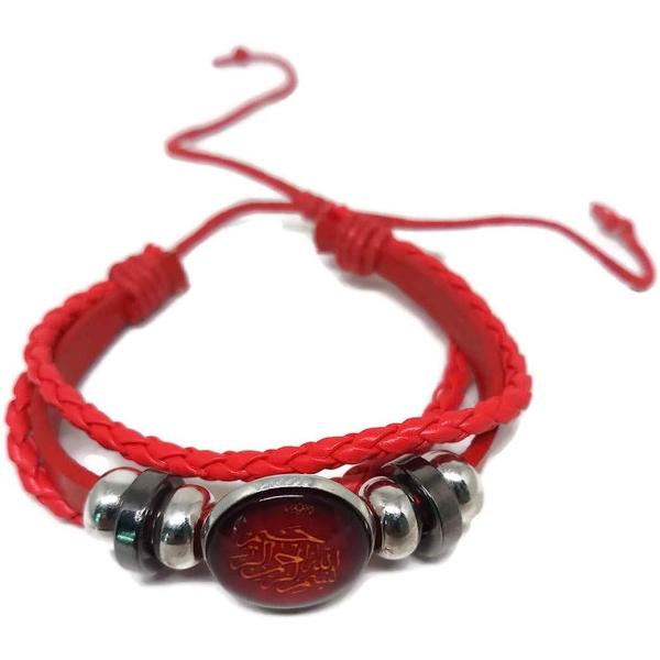商品名ムスリムリストバンド レザーブレスレット AMN-229 イスラム教宗教カフブレスレット モスク ラマダン ファッションギフト レッドMuslim Wristband Leather Bracelet AMN-229 Islam Re...