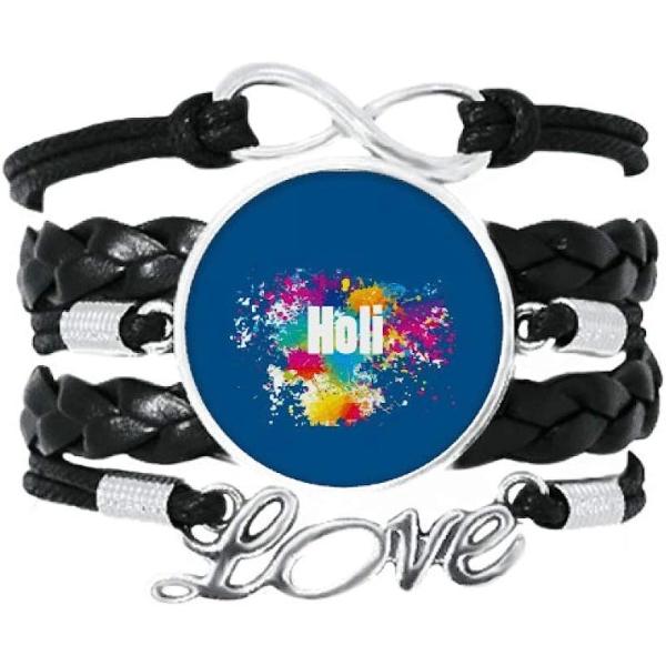 商品名OFFbb-USA Colorful Joy Celebrate Witch Festival Bracelet Love Accessory Twisted Leather Knitting Rope Wristband Giftブ...