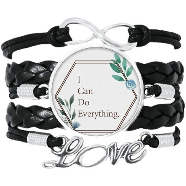 商品名OFFbb-USA Efforts Affirm Leaf Border Bracelet Love Accessory Twisted Leather Knitting Rope Wristband Giftブランド：OFFbb-U...