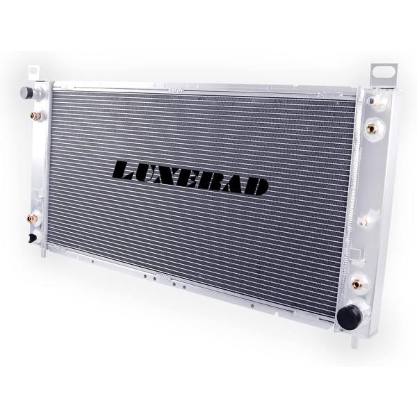 商品名LUXERA アルミラジエーター 1999-2014 シボレー シルバラード サバーバン タホ GMC ユーコン 1500 2500 2003-2009 Hum mer H2 6.0 V8 denali ラジエーター(全体のサイズ: ...