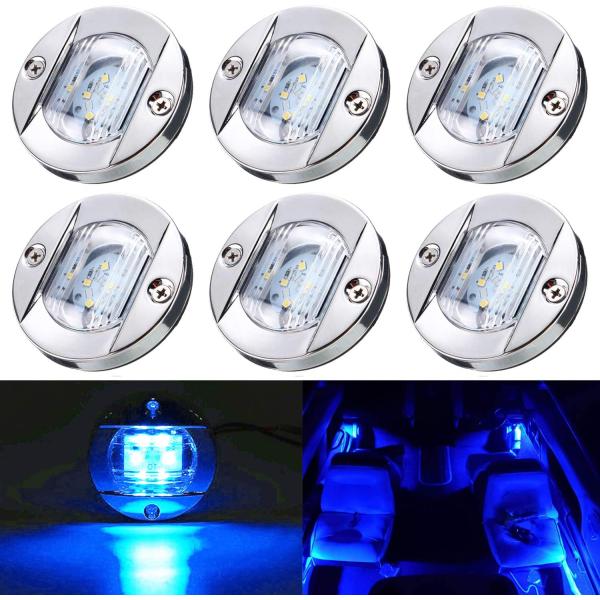 商品名6 Pcs Marine Boat LED Cabin Deck Courtesy Light Stern Transom Lights 12V Blue for Boating Kayak Yacht, Dinghy, Sailbo...