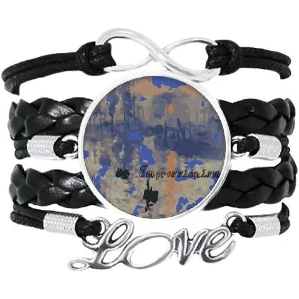 商品名OFFbb-USA Moment Hastily Impressionism Bracelet Love Accessory Twisted Leather Knitting Rope Wristband Giftブランド：OFFbb...