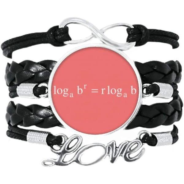商品名OFFbb-USA Mathematical Formula Expressions Calculating Sinusoidal Bracelet Love Accessory Twisted Leather Knitting Ro...