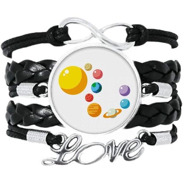 商品名OFFbb-USA Planetary Bodies Solar System Bracelet Love Accessory Twisted Leather Knitting Rope Wristband Giftブランド：OFFb...