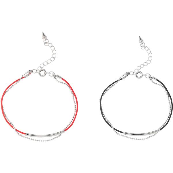 商品名BTS ブレスレット ジュエリー 2個 レッド ブラック セット 防弾少年団 7 7サイズ 調節可能 陸軍への最高のギフトB-TS Bracelets Jewelry 2 pcs Red Black Set Bangtan Boys ...