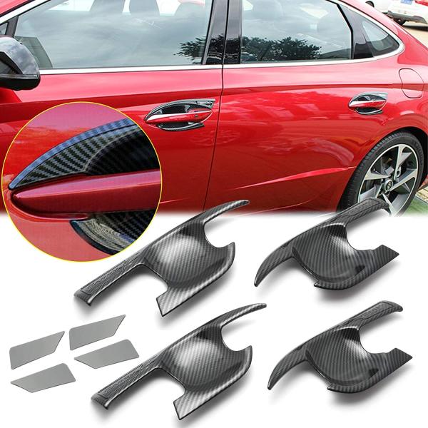 商品名Xotic Tech エクステリア ドアハンドル ボウル フレームカバートリム カーボンファイバーパターン Camry 2018-2022に対応Xotic Tech Exterior Door Handle Bowl Frame Co...