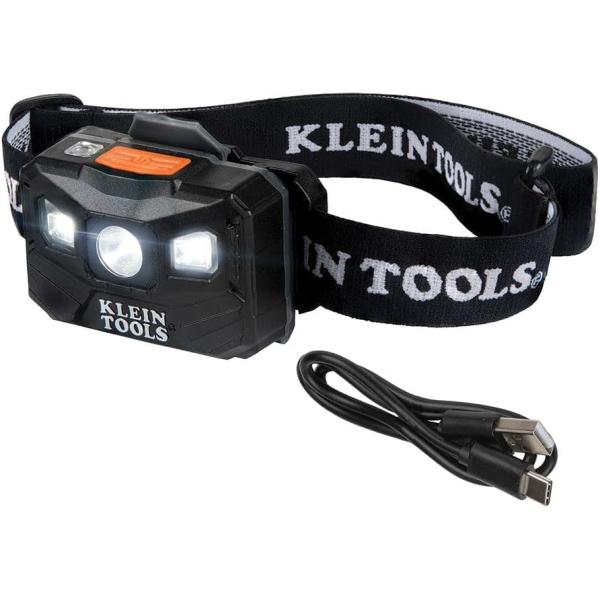 商品名Klein Tools 56048 Rechargeable Auto-Off LED Headlamp, Adjustable Fabric Strap, 400 lms, All-Day Runtime, for Work, Ru...