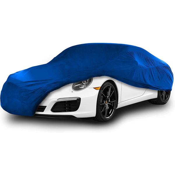 商品名Cosmos 車内カバー メインコンパクトサルーンモデル対応 伸縮性 通気性 防塵生地 柔らかい裏地 ぴったりフィット ブルーCosmos - Indoor Car Cover Compatible with Main Compact...