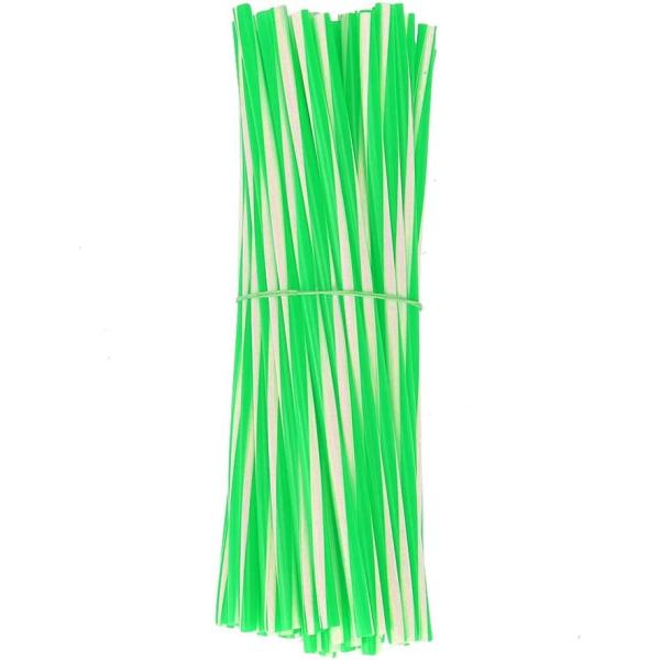 商品名72Pcs Motorcycle Spoke Cover, 17cm Plastic Wheel Spoke Protector Motorcycle Dirt Bike Modified Wrap(Green and White)ブ...