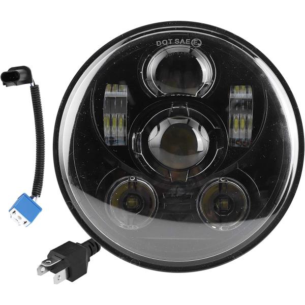 商品名Senyar Motorcycle Headlight, 5.75in 75W Motorcycle Headlamp LED Headlight 6500K High Birhgtness Front Light Replaceme...