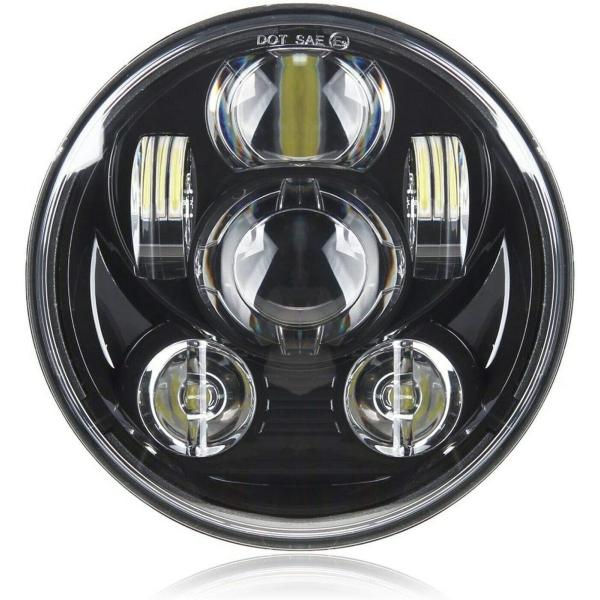 商品名TOTMOX Motorcycles 5-3/4 5.75 inch LED Headlight - Surper Bright Round LED Projection Headlight for Motorcycles, Blac...