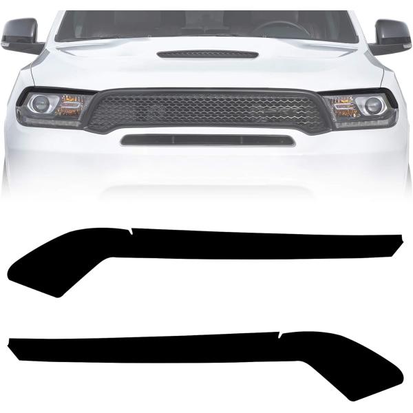 商品名NDRUSH ブラックアウト ヘッドライト まぶたビニール ティントフィルム プレカット オーバーレイ ヘッドランプ アイブロウ ラップカバー スモークステッカー Dodge Durango 2014-2021対応NDRUSH Bla...