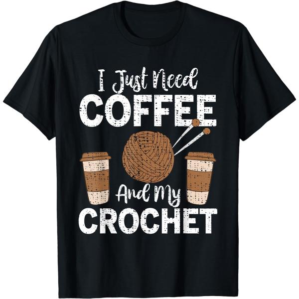 商品名Funny Cute Crochet I Just Need Coffee and My Crochet T-Shirtブランド：Crochet Frenzy Co商品サイズ：Small高さ：2.5 cm横幅：20.3 cm奥行：25...