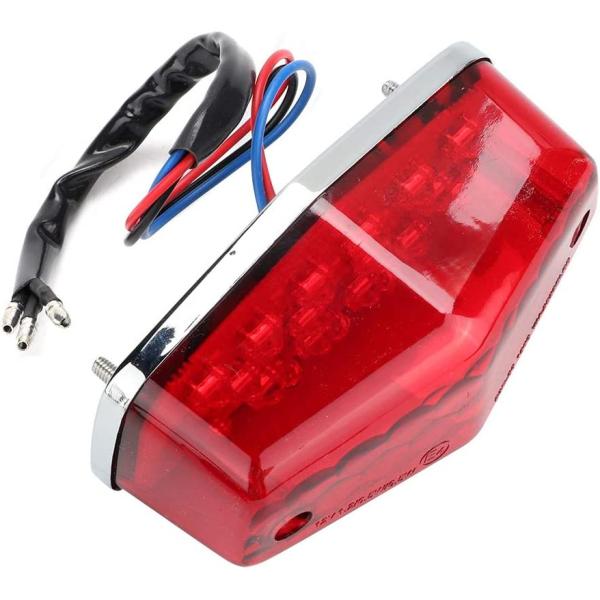 商品名Tbest Taillight Brake Light, Motorcycle LED Taillight Parking Brake Stop Lamp Motorbike Accessory (Red) Motorcycle Ta...