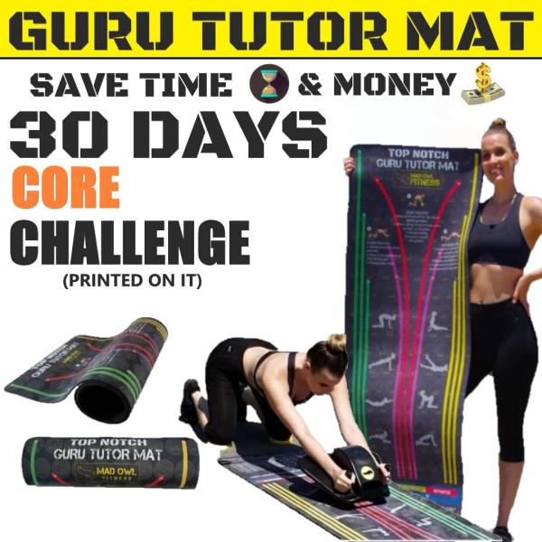 商品名Mad Owl Fitness Top Notch Guru Tutor Mat- Unique Workout Mat With Visual Directions &amp; Postures- Training Mat- Yog...