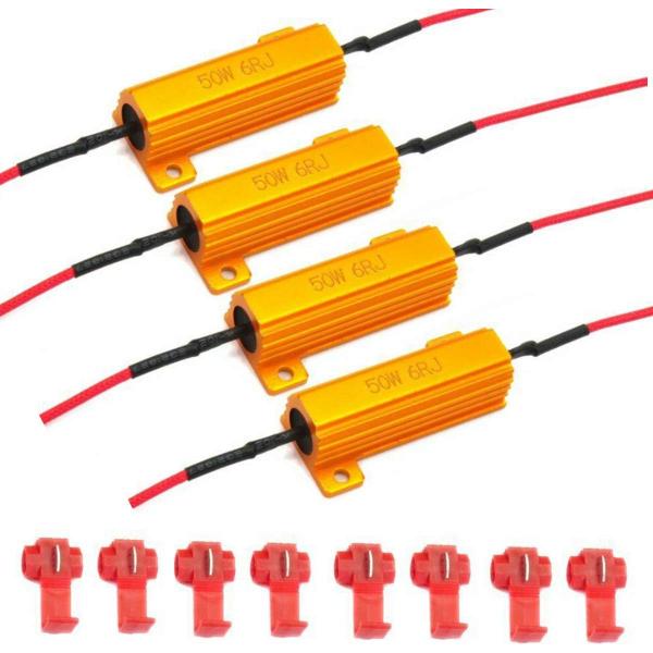 商品名AIRKOUL 4pcs 50W 6ohm Load Resistor-Fix LED Bulb Fast Hyper Flash Turn Signal Blink Error Code, Amberブランド：AIRKOUL商品サイ...