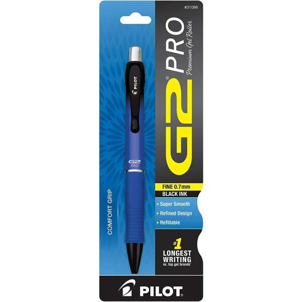 商品名Pilot G2 Pro ノック式ゲルインクローラーボールペン 細字 0.7mm ブルーバレル ブラックインク シングルペンPilot G2 Pro Retractable Gel Ink Roller Ball Pen, Fine ...
