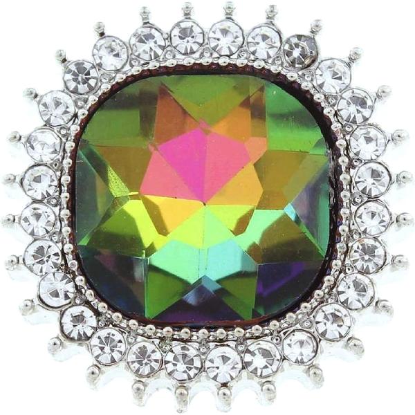 商品名My Prime Gifts Multicolor Crystal Square Designer Snap Jewelry fits 18-20mm Standard Ginger Style Charms Accessoriesブ...