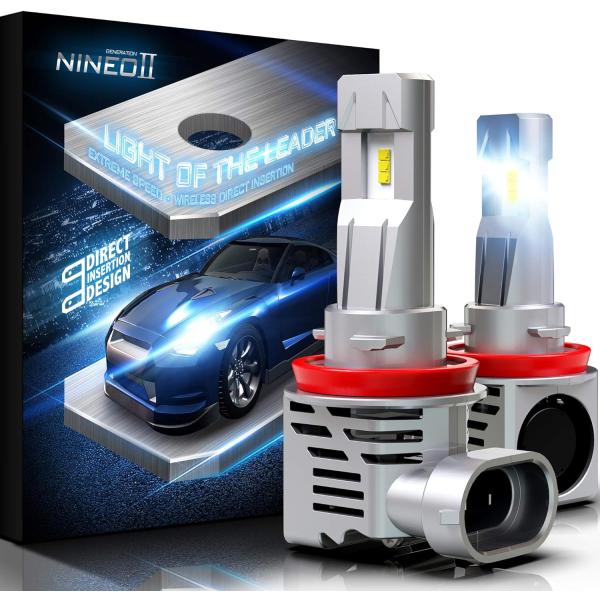 商品名NINEO H11 Led Bulbs,16000LM 70W H8 H9 Wireless Lights Direct Insertion ZES Chips w/Small Design 6500K Cool White All-...