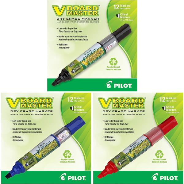 商品名Pilot V Board Master 詰め替え可能ホワイトボードマーカー アソートカラー 36本入り (16354)PILOT V Board Master Refillable Dry Erase Markers, Assort...