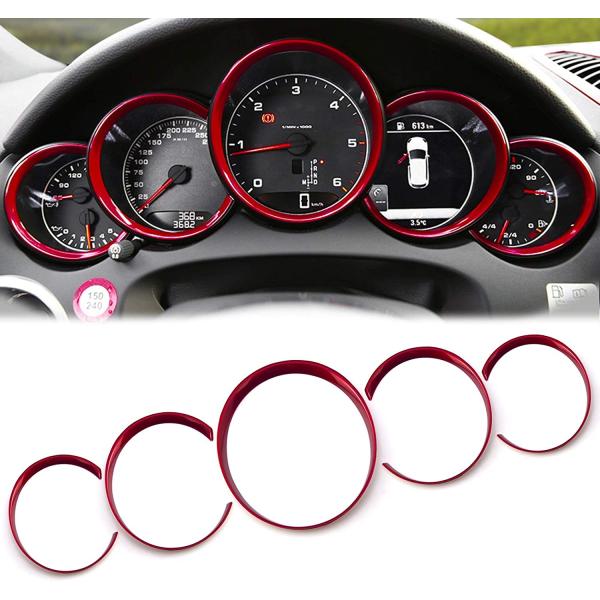 商品名Xotic Tech Dashboard Gauge Meter Surrounding Ring Instrument Frame Trim Covers Compatible with Porsche Cayenne 958 20...