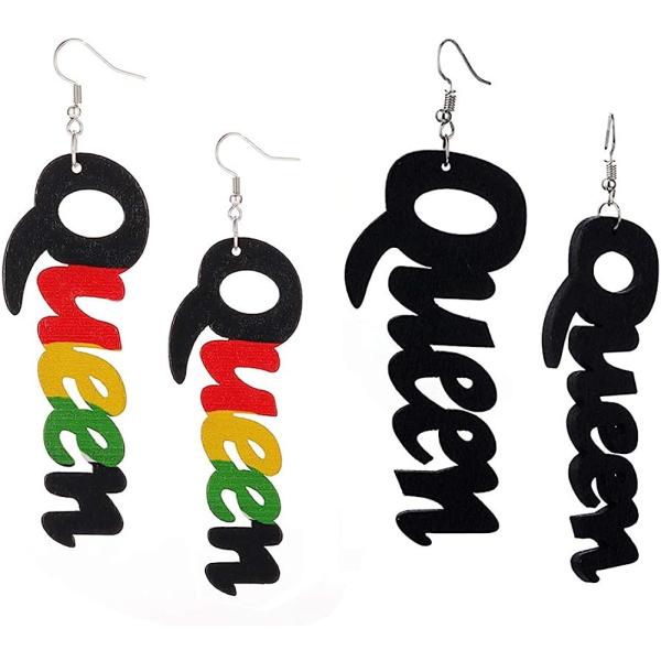 商品名GUOXIAOMEI アフリカン木製イヤリング 2ペア アフリカン木製ダングル文字イヤリング 天然エスニックイヤリングGUOXIAOMEI 2 Pairs Afrocentric African Wood Earrings Afric...