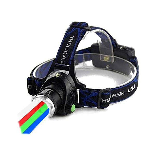商品名4 in 1 Multicolor Headlamp 800 Lumen Zoomable One Mode White Red Green Blue Light, Hunting Headlightブランド：TotaLohan商品サ...