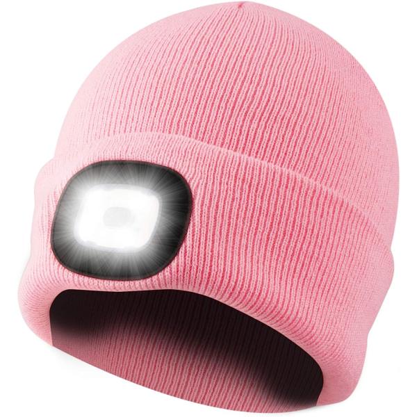 商品名RIDEIWAKE Headlamp LED Rechargeable Flashlight Beanie Hat with Light Winter Knit Cap Running Light Christmas Gifts fo...