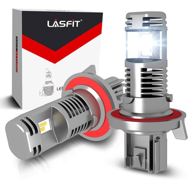 商品名LASFIT H13 9008 LED ヘッドライト電球 6000K ホワイト ミニサイズ ワイヤレス オールインワン 変換キット 高低 Hi/Loデュアルビームヘッドライト 2個パックLASFIT 9008 H13 Powerspo...